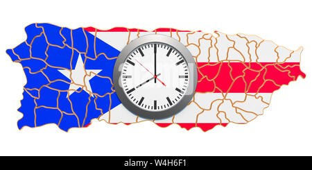 Map pointer with flag of Puerto Rico, 3D rendering isolated on white ...