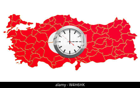 Timezone wall clocks isolated on white background Stock Photo - Alamy