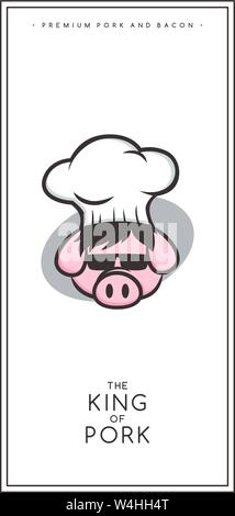 premium grilled pork restaurant flyer poster theme vector art Stock ...
