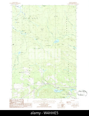 Maine USGS Historical Map Ludlow 102708 1986 24000 Restoration Stock ...