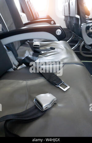 On board Lock your seat belt A320 Air Canada Stock Photo - Alamy