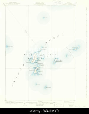 Maine USGS Historical Map Matinicus 807563 1906 62500 Restoration Stock ...