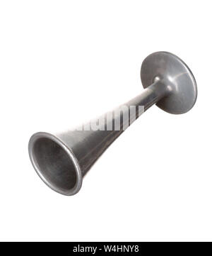 Vintage old doctor's stethoscope isolated on white Stock Photo - Alamy