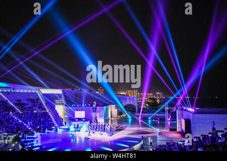 Show at the amphitheatre stage at Katara Cultural Village in Doha ...