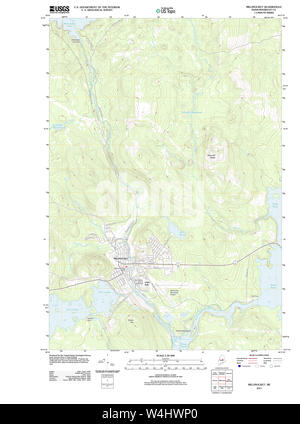 Maine USGS Historical Map Millinocket Lake NE 806910 1975 24000 ...