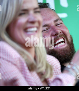 Wendy Lowry, wife of Shane Lowry during the opening ceremony for the ...