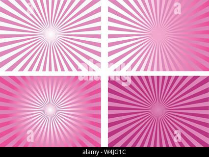 pink sunburst retro background with rays wallpaper , sun rise Stock ...