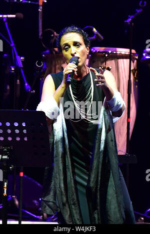 Napoli, Italy. 23rd July, 2019. The Israeli singer Achinoam Nini as ...