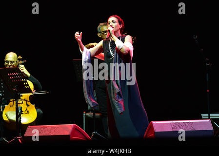 Napoli, Italy. 23rd July, 2019. The Israeli singer Achinoam Nini as ...