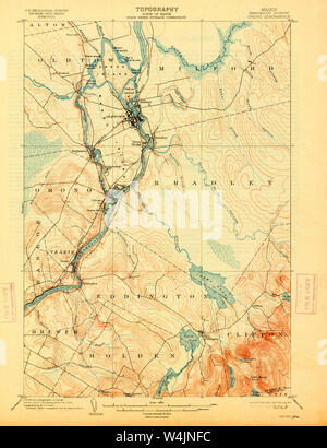 Maine USGS Historical Map Orono 306706 1946 62500 Restoration Stock ...