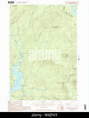 Maine USGS Historical Map Parmachenee Lake 460727 1990 24000 Inversion ...
