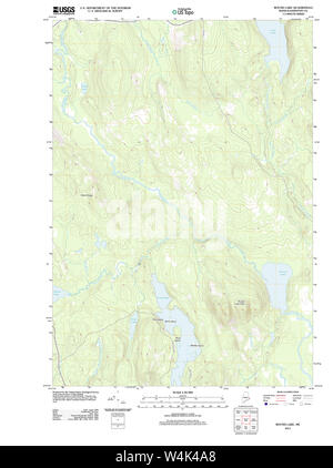 Maine USGS Historical Map Round Pond 461067 1955 62500 Inversion ...