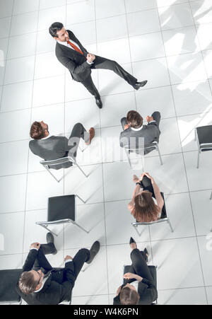 colleagues waiting for his boss decision Stock Photo - Alamy