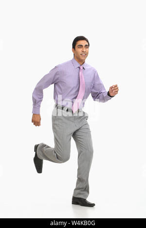 Isolated business man run away Stock Photo - Alamy