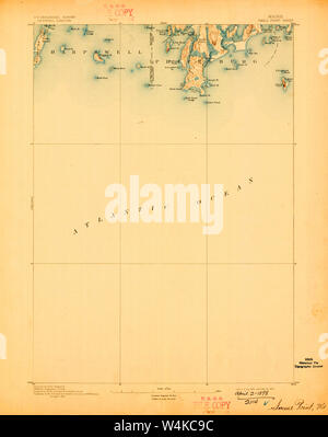 Maine USGS Historical Map Small Point 807675 1893 62500 Restoration ...