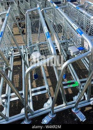Shopping carts, Castorama, Bron, France Stock Photo - Alamy