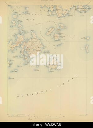 Maine USGS Historical Map Swan Island 460945 1904 62500 Restoration ...