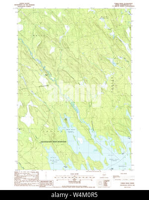 Maine USGS Historical Map Tomah Ridge 103034 1988 24000 Inversion ...