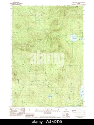 Maine USGS Historical Map Tumbledown Mtn 103042 1989 24000 Inversion ...