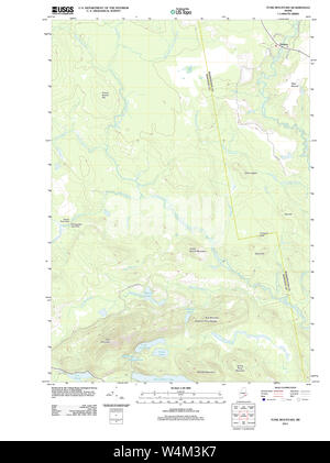 Maine USGS Historical Map Tunk Lake 460971 1957 62500 Inversion ...