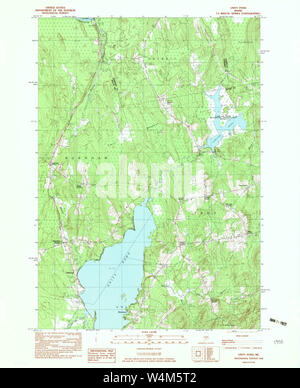 Maine USGS Historical Map Unity Pond 103057 1982 24000 Restoration ...