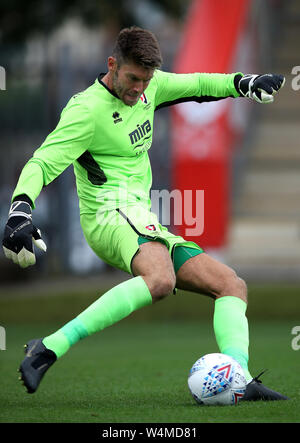 Cheltenham Town goalkeeper Scott Flinders during the pre-season ...