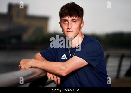 Alex Decunha, skateboarder during the one year to go until Tokyo 2020 ...
