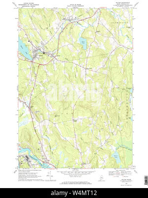 Wilton, Maine, map 1968, 1:24000, United States of America by Timeless ...