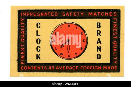 Old vintage matchbox label for the foreign safety match labelled Tulip ...