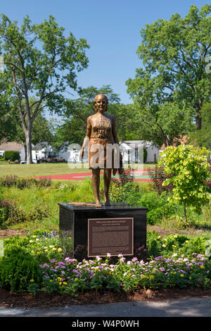 Detroit, Michigan - A statue of Viola Liuzzo, a civil rights martyr, by ...
