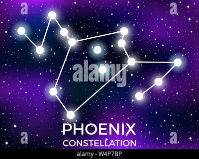 Constellation Phoenix, night star sky Stock Vector Image & Art - Alamy