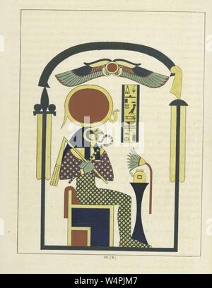 Ancient Egyptian god Atum sitting on his throne, the first god and ...