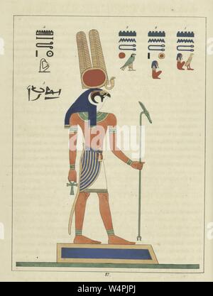 Ancient Egypt, Montu, vintage illustration from 1823 Stock Photo - Alamy