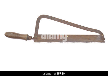 old rusty hacksaw isolated on the white Stock Photo - Alamy