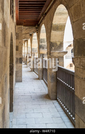 One of the arcades surrounding the courtyard of caravansary of Bazaraa ...