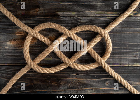 Double Carrick Bend. Rope knot Stock Photo - Alamy
