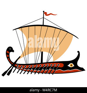 ancient greek rowing warship Stock Photo - Alamy
