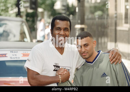 Prince Naseem Hamed with his new trainer Emanuel Steward From The Kronk ...