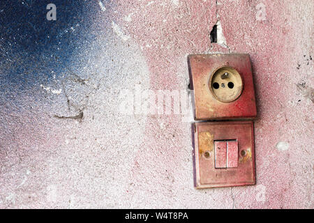 Dangerous electrical plug socket Stock Photo - Alamy