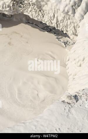 Boiling mud puddle at Yellowstone park Stock Photo - Alamy