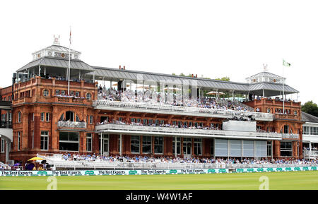 A general view of The Lord's Pavilion during the 1st Rothesay Test ...