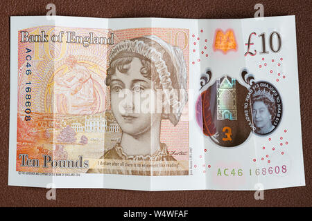 New plastic UK ten pounds note Stock Photo - Alamy