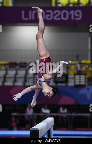 July 24, 2019, Lima, Peru: SIMONA CASTRO from Chile practices on the ...