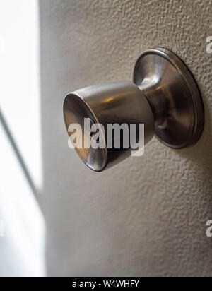 Security concept. There is a lock on the door on the metal part of ...