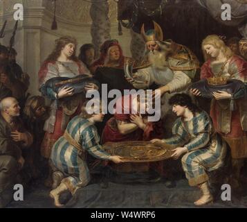 Cornelis de Vos' 'The Anointing of Solomon' is a 17th-century painting ...