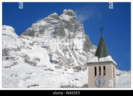 Italy, Val d'Aosta, Cervinia landscape of southern Cervino mountain ...