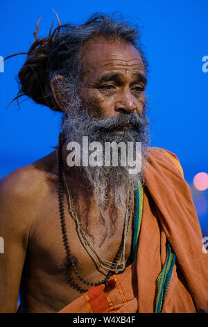 Sadhu priest in Varanasi Stock Photo - Alamy
