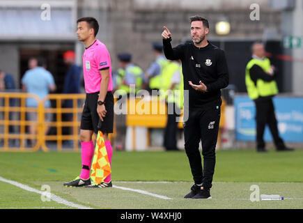 Shamrock Rovers manager Stephen Bradley on the pitch before the UEFA ...
