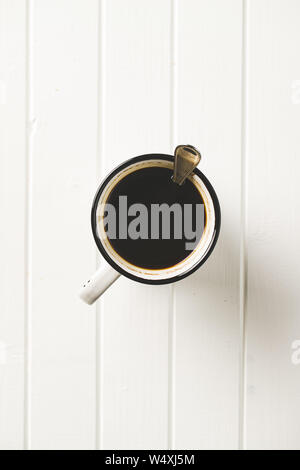 coffee cup top view on the white background. 3 render Stock Photo - Alamy
