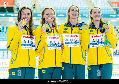 THROSSELL Brianna, TITMUS Ariarne AUS Australia Gold Medal Gwangju ...